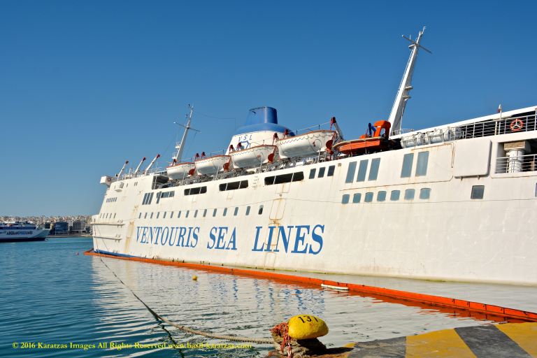 Images of Ferry MV ‘Panagia Tinou’ listing in Port of Piraeus ...