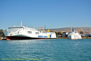 Images of Ferry MV ‘Panagia Tinou’ listing in Port of Piraeus ...