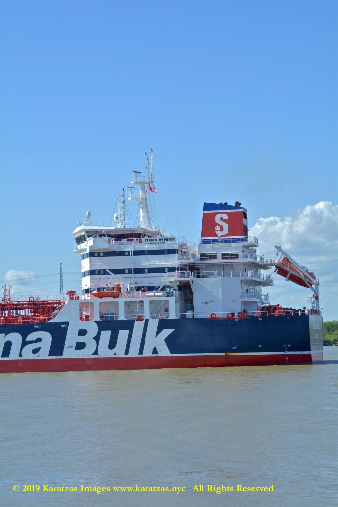 Images of IMO II Max Tanker ‘Stena Impero’ in the Houston Ship Channel ...
